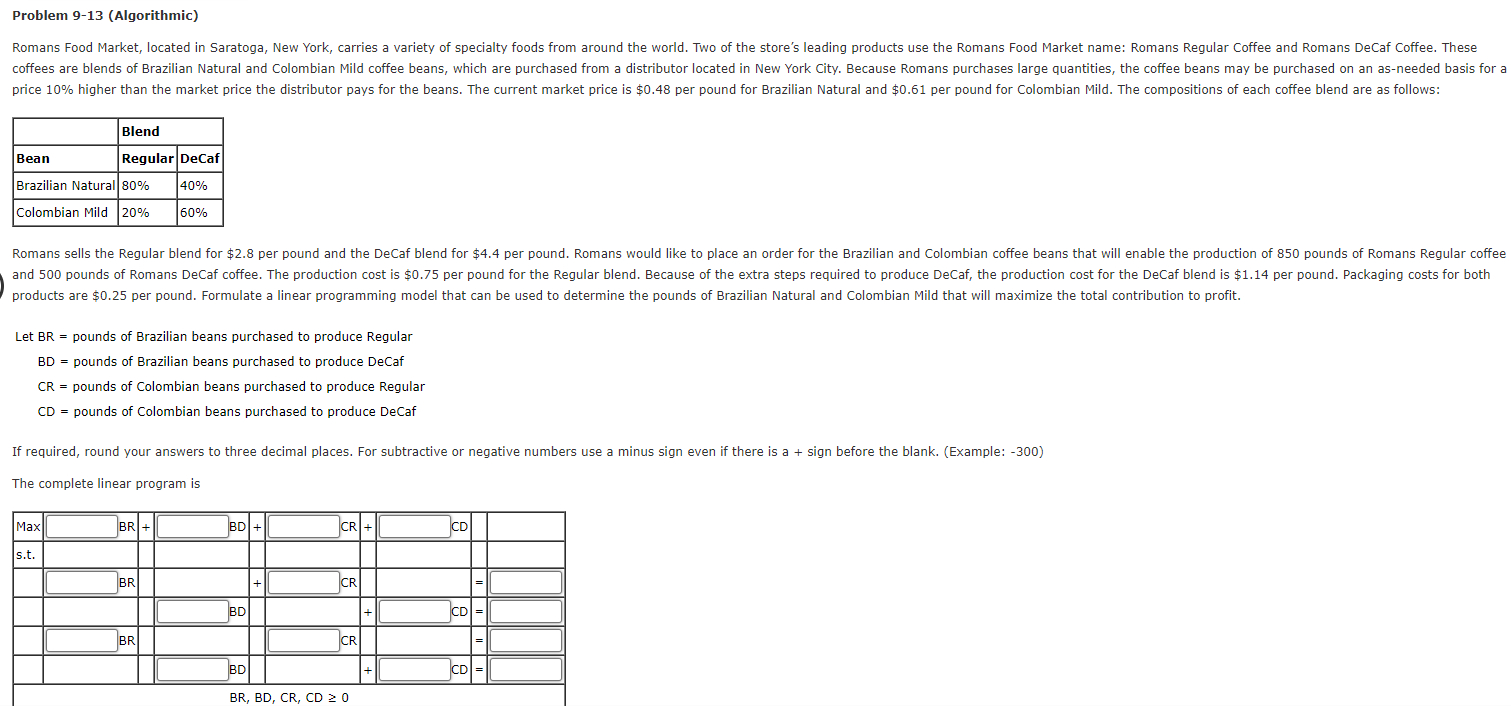 Solved Show me the steps to solve Problem 9-13 (Algorithmic) | Chegg.com