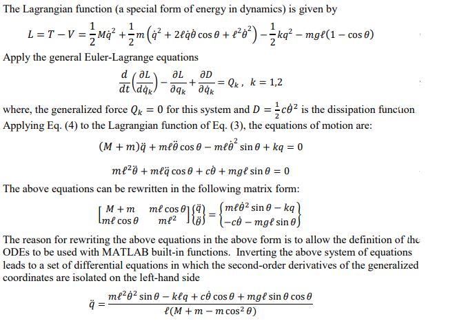 The Lagrangian function (a special form of energy in | Chegg.com