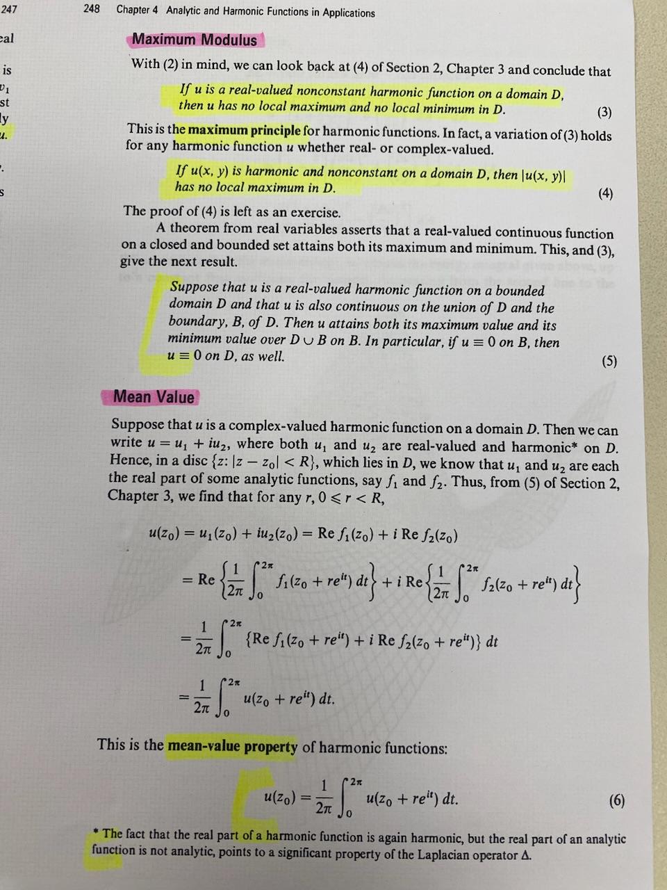 Solved Analytic and Harmonic Functions in Applications 4.1 | Chegg.com