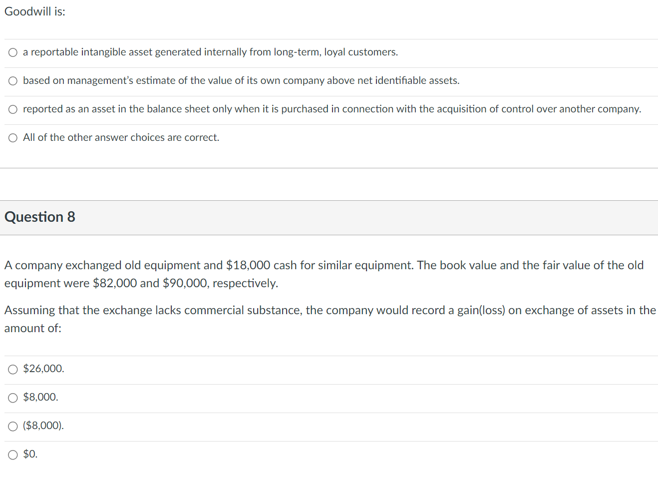 Solved Goodwill is: a reportable intangible asset generated | Chegg.com