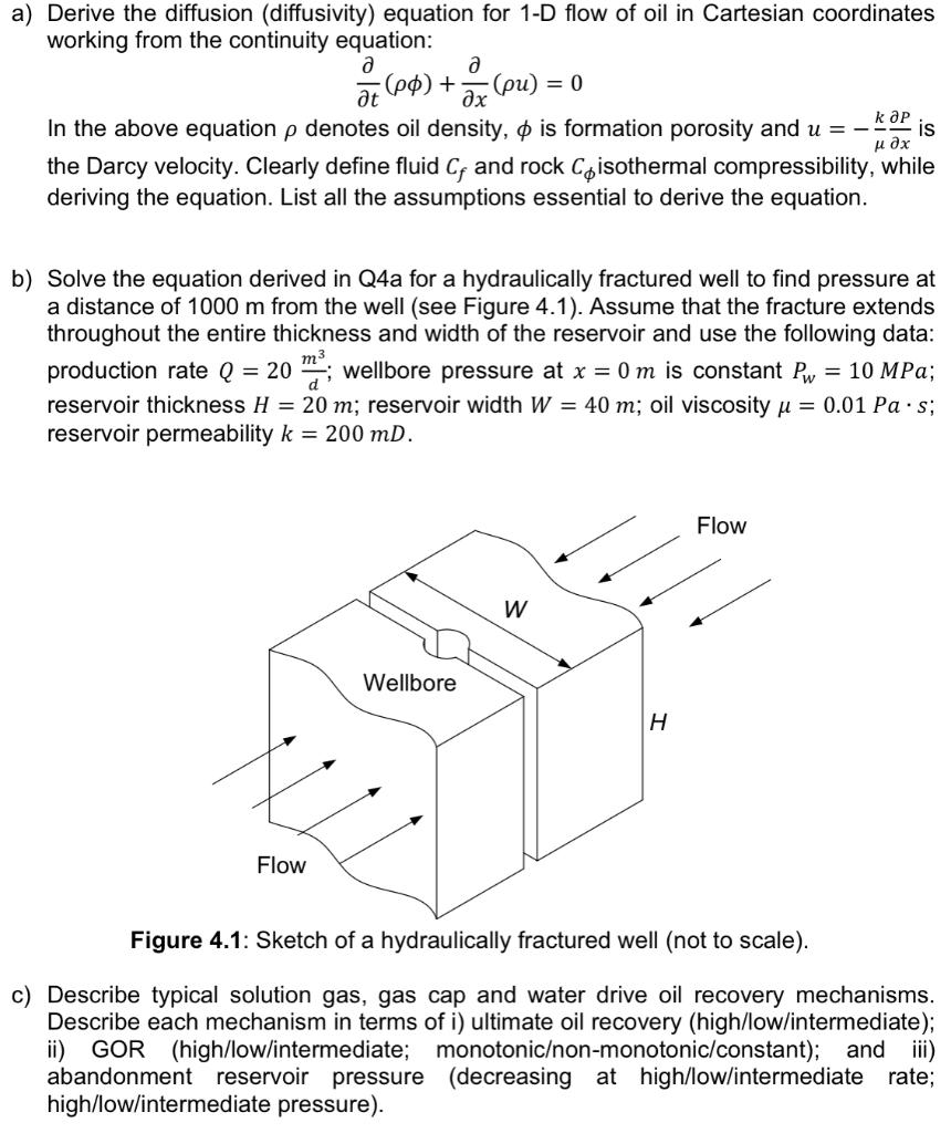 Solved A Derive The Diffusion Diffusivity Equation For