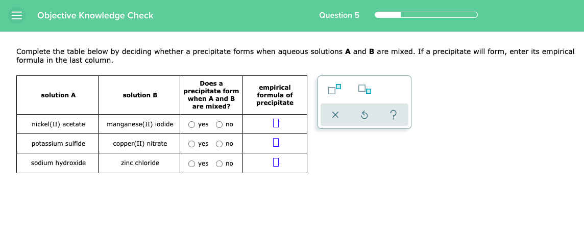 Solved Objective Knowledge Check Question 5 Complete the | Chegg.com