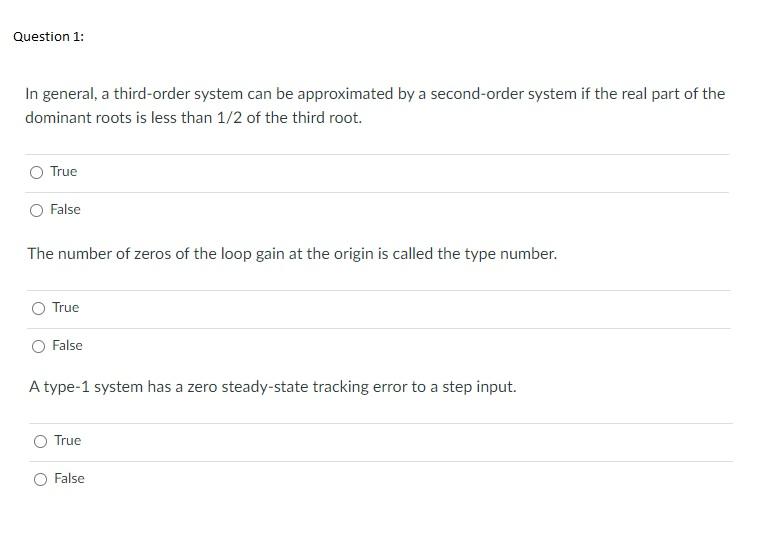 Solved Question 1: In general, a third-order system can be | Chegg.com