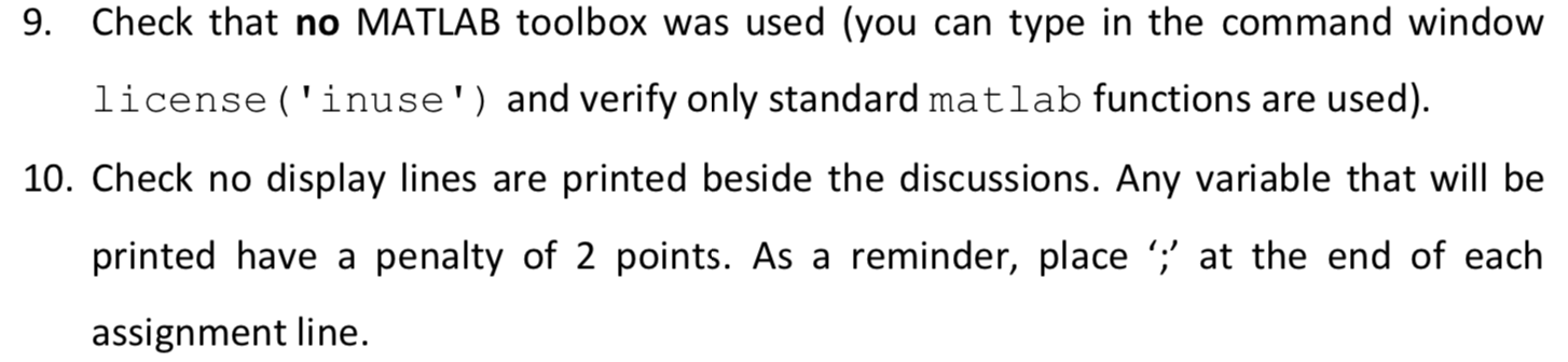 Solved Please complete Section 1 in MATLAB Please do not | Chegg.com ...