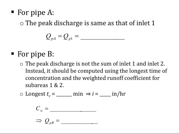 Solved Example 4 Using the Rational method, determine a | Chegg.com