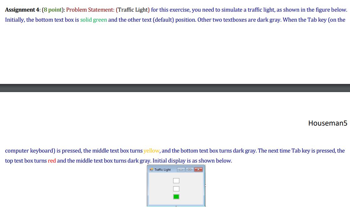 Solved Assignment 4: (8 point): Problem Statement: (Traffic | Chegg.com