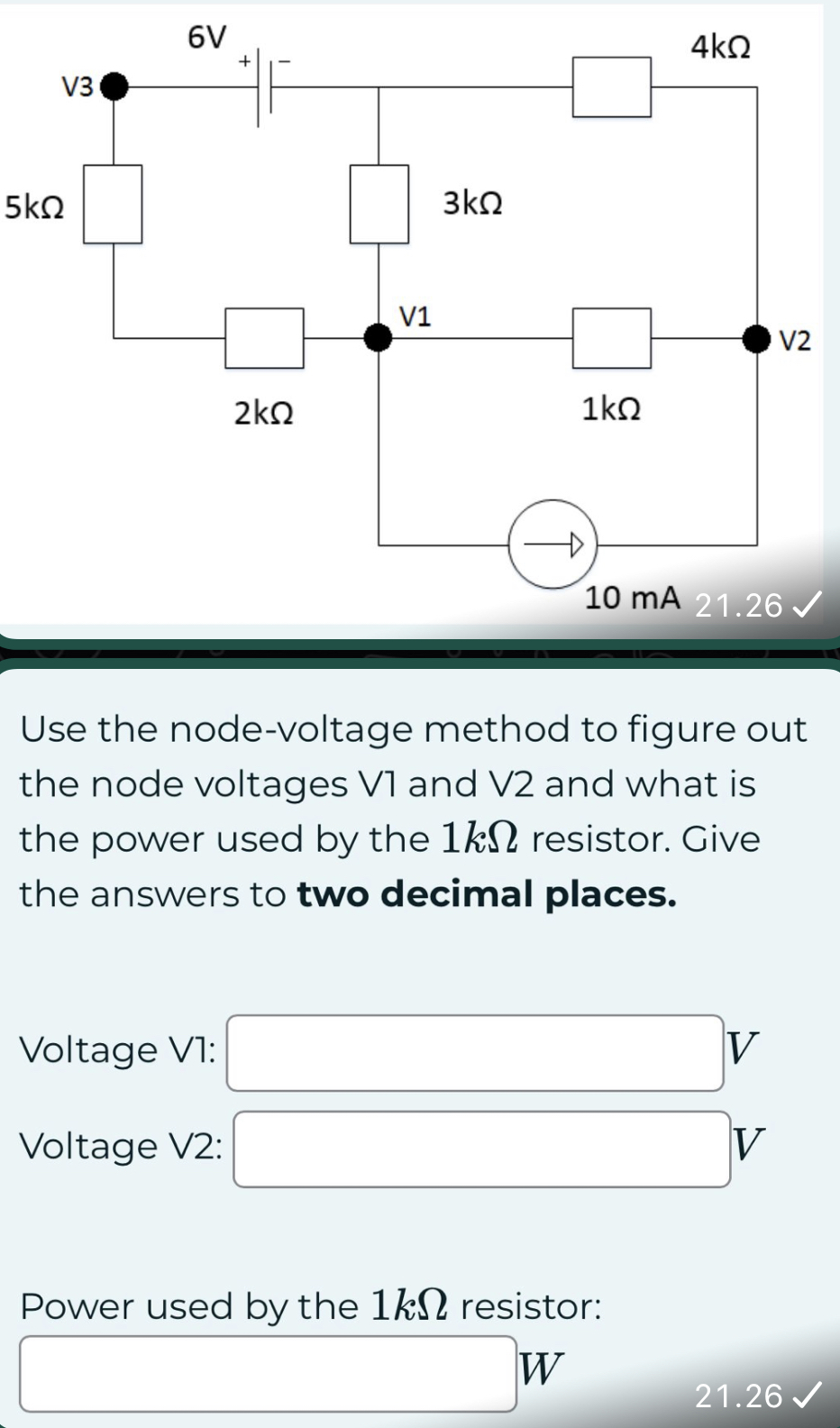 Solved Use the node-voltage method to figure outthe node | Chegg.com