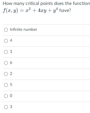 Solved How many critical points does the function | Chegg.com