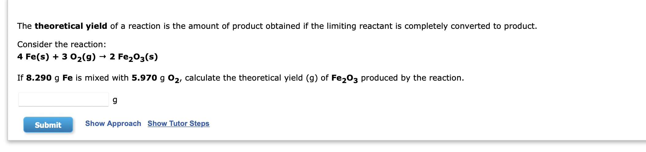 Solved The theoretical yield of a reaction is the amount of | Chegg.com