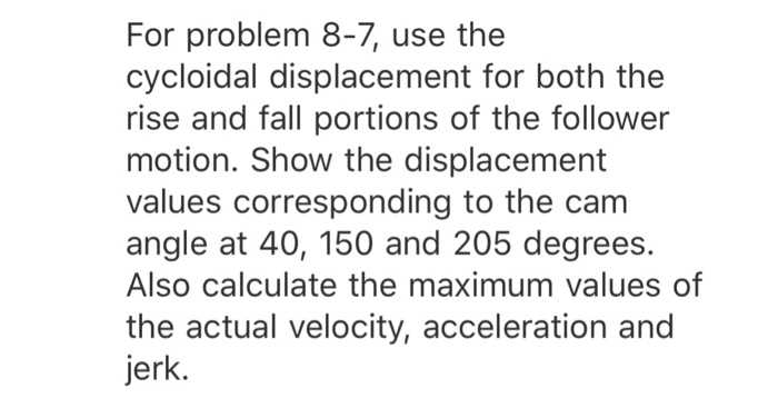 Solved Kinematics of machinery problem (Slove the | Chegg.com