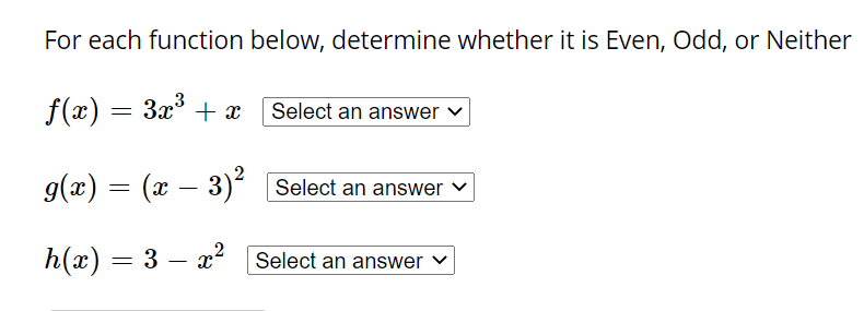 Solved Complete the table below given that g(x) = f( – x). х | Chegg.com
