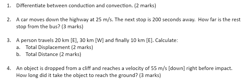 Solved Differentiate between conduction and convection. (2 | Chegg.com