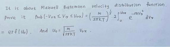 Solved It is about Maxwell Boltzmann velocity distribution | Chegg.com