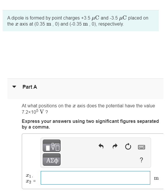 Solved A dipole is formed by point charges \\( +3.5 \\mu | Chegg.com