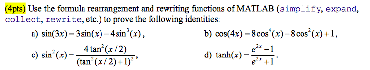(4pts) Use the formula rearrangement and rewriting | Chegg.com
