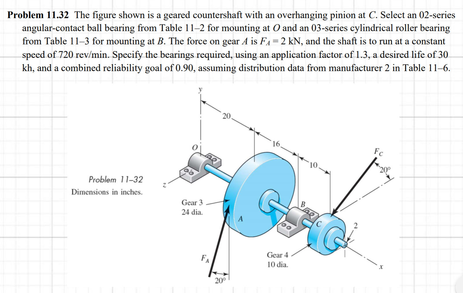 Solved Problem 11.32 The figure shown is a geared | Chegg.com
