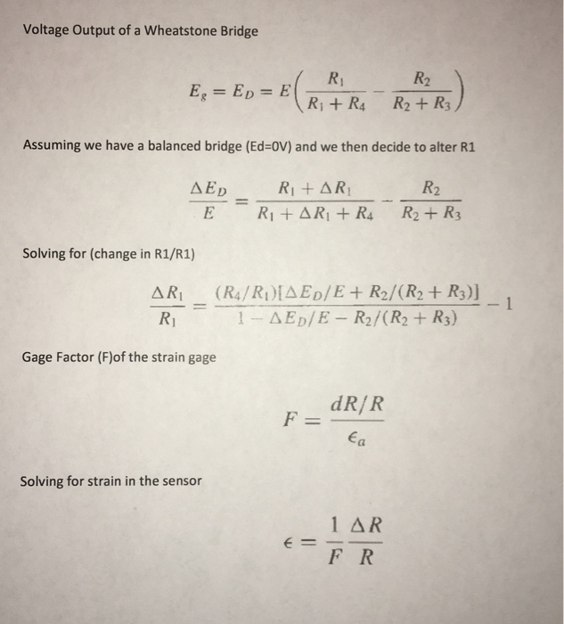 Solved Given an amplified wheatstone bridge circuit where R1 | Chegg.com
