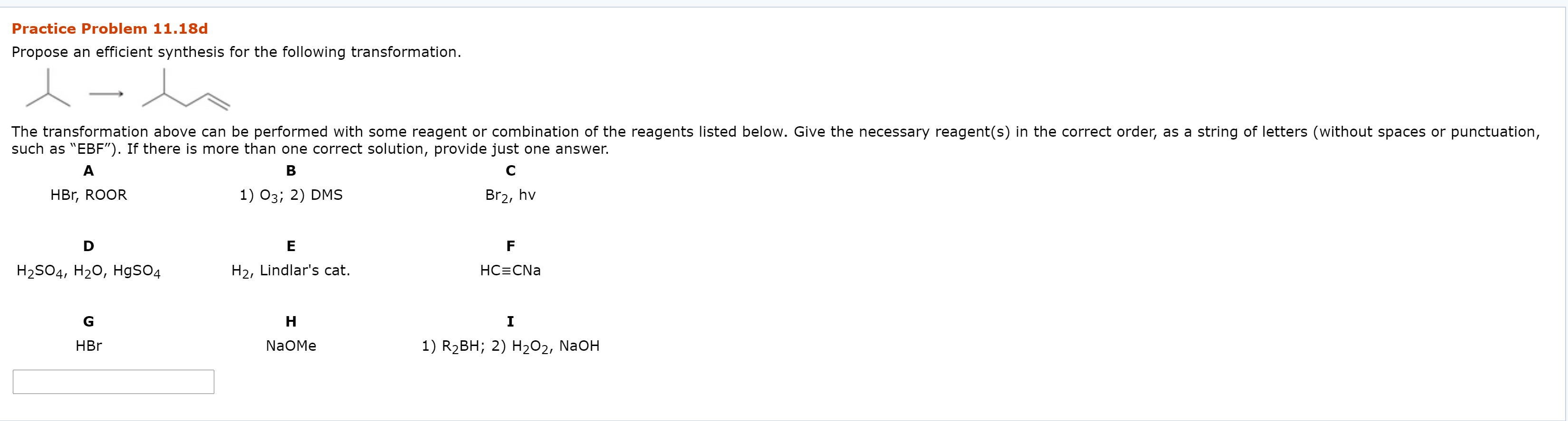 Solved Practice Problem 11.18d Propose an efficient | Chegg.com