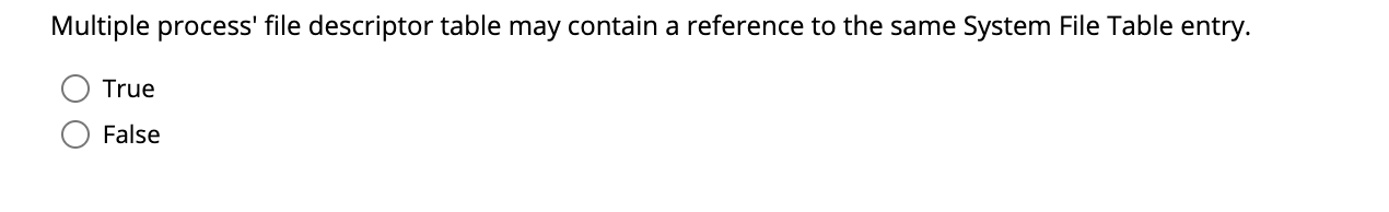 Solved Multiple process' file descriptor table may contain a | Chegg.com