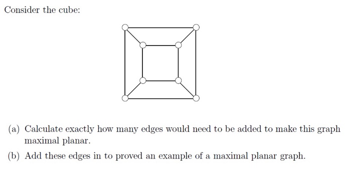 Solved Consider the cube: (a) Calculate exactly how many | Chegg.com