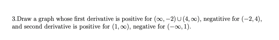 Solved Draw a graph whose first derivative is positive for | Chegg.com