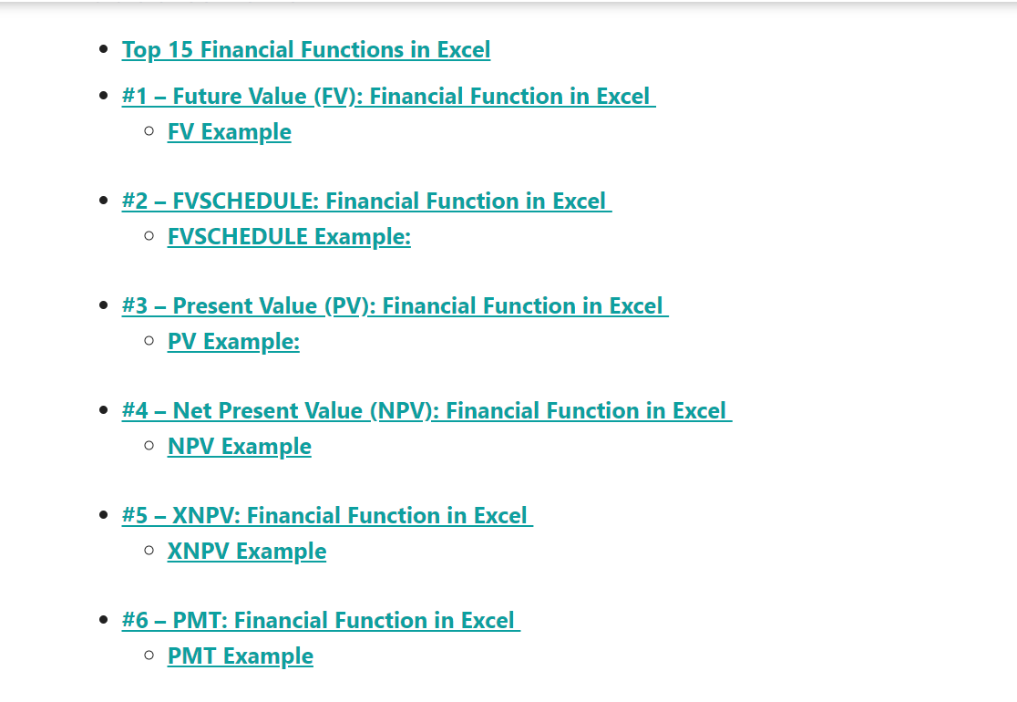 - Top 15 Financial Functions in Excel - \#1 - Future | Chegg.com