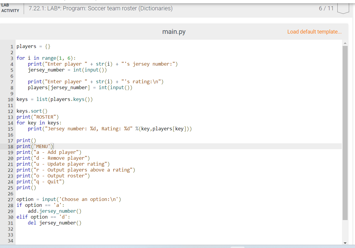Solved main.py Load default template | Chegg.com Solved main.py Load default template | Chegg.com