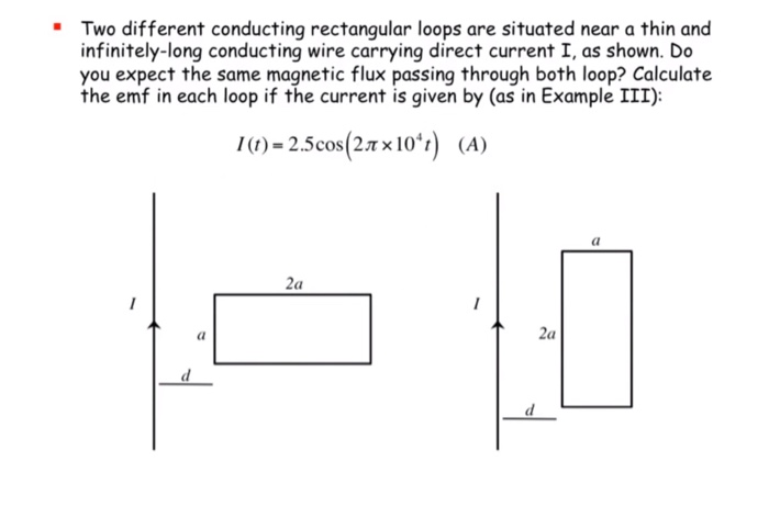 Solved Two different conducting rectangular loops are | Chegg.com