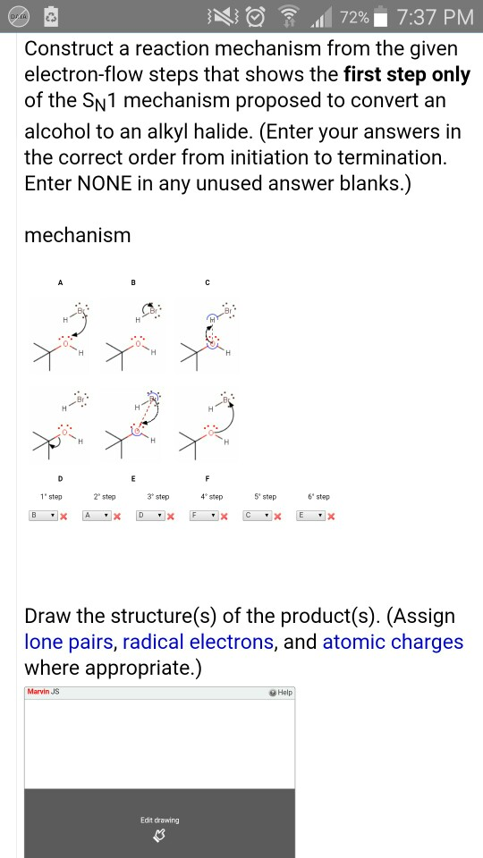 Solved Construct a reaction mechanism from the given | Chegg.com