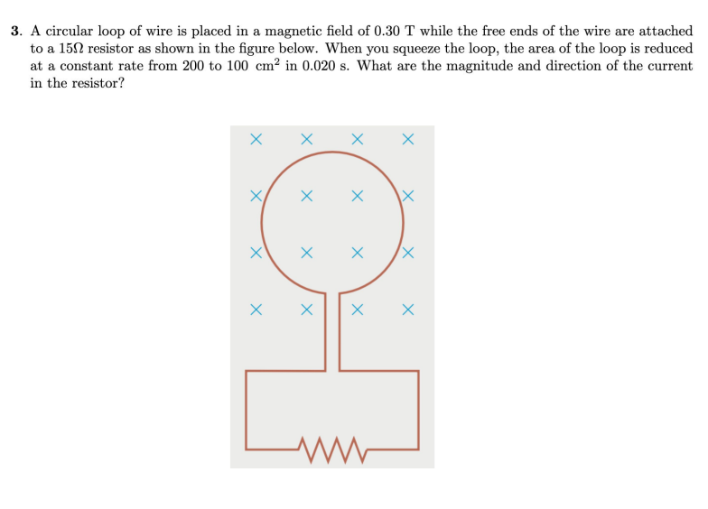 Solved 3. A circular loop of wire is placed in a magnetic | Chegg.com