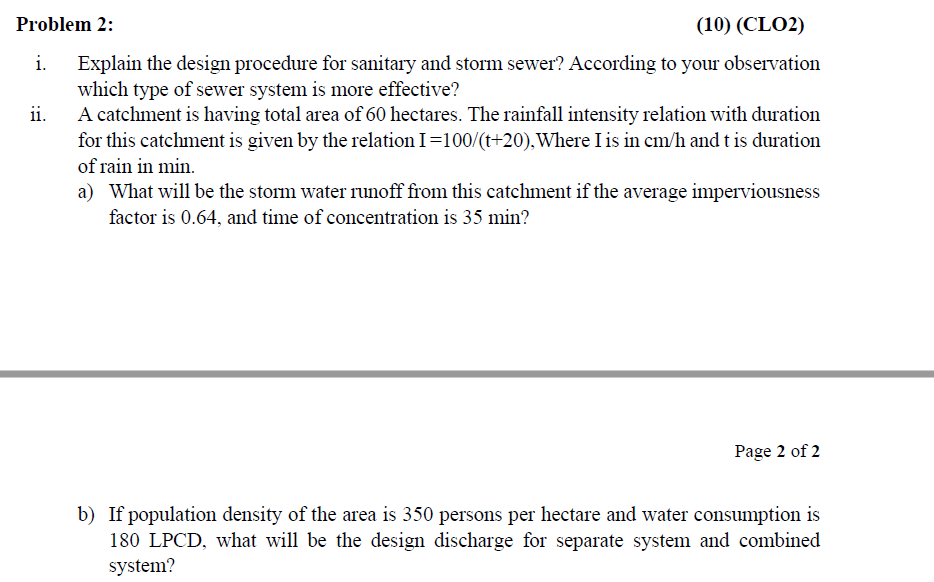 Solved Problem 2: (10) (CLO2) i. Explain the design | Chegg.com