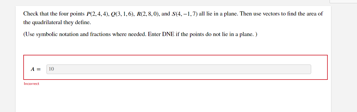 Solved Use the cross product to find the area of the | Chegg.com