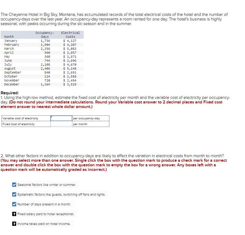 Solved Exercise 5A-1 (Static) High-Low Method [LO5-10] The | Chegg.com