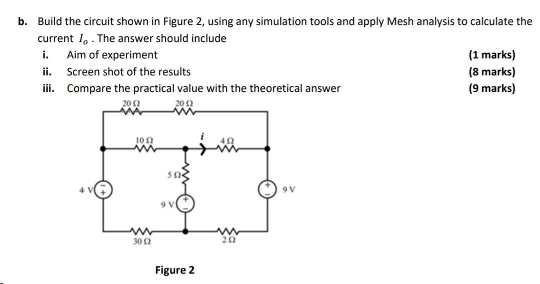 Solved b. Build the circuit shown in Figure 2, using any | Chegg.com