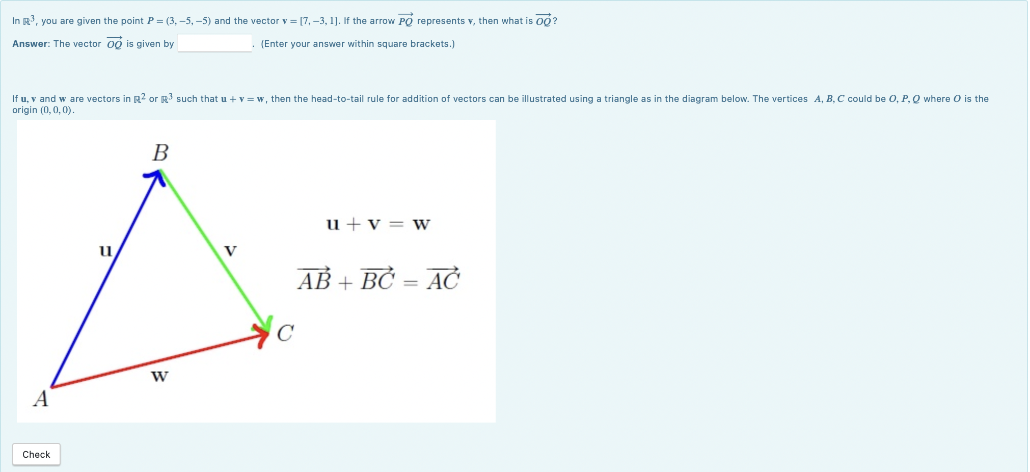 Solved In R3, you are given the point P=(3,−5,−5) and the | Chegg.com