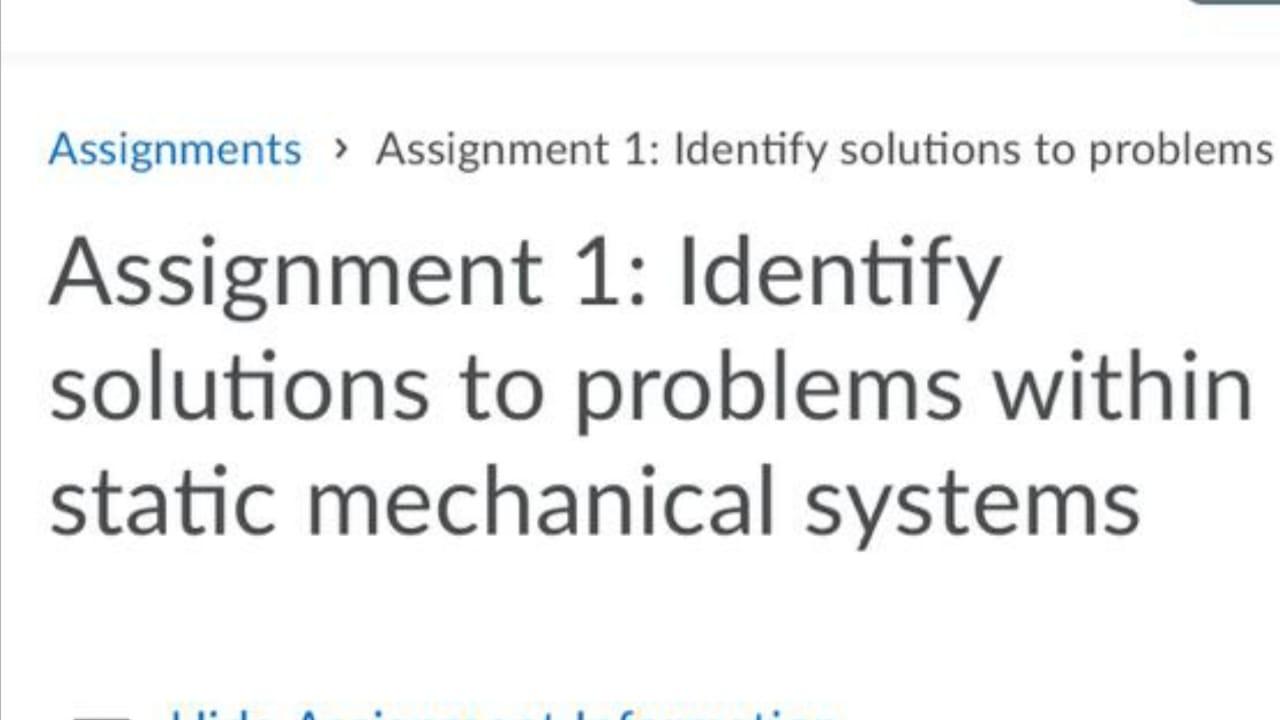 Solved Assignments » Assignment 1: Identify solutions to | Chegg.com