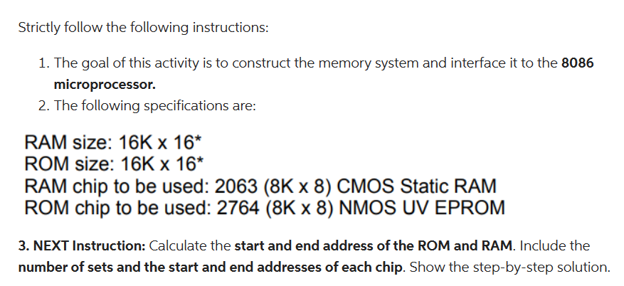 Solved Strictly follow the following instructions: 1. The | Chegg.com