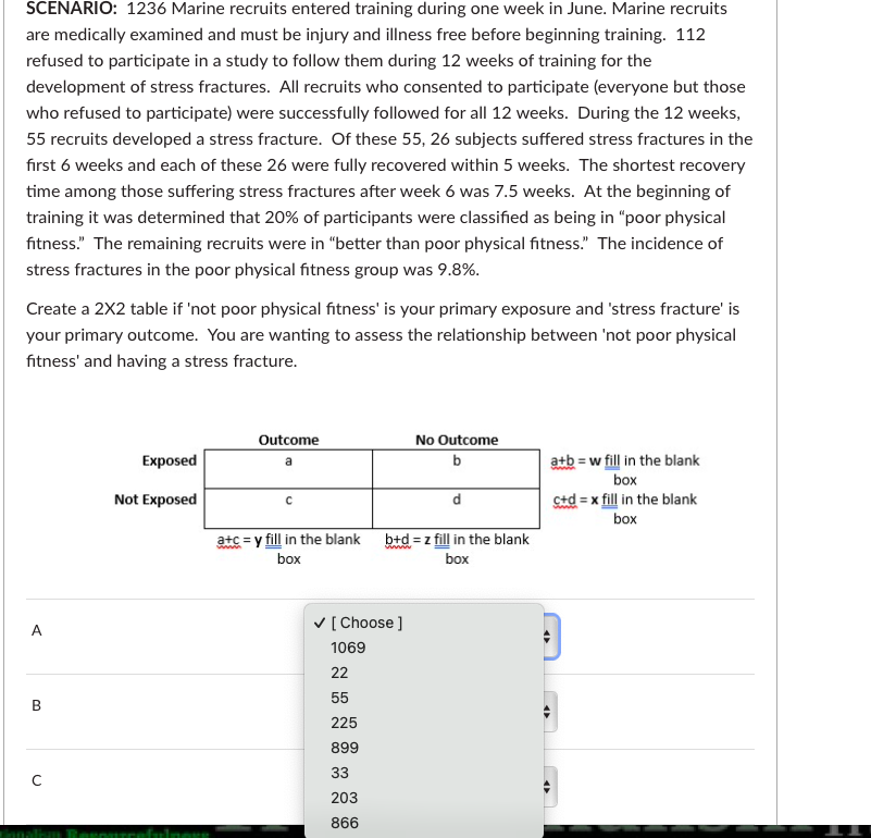 Solved use the values in the dropbox to identify A, B, C, D, | Chegg.com