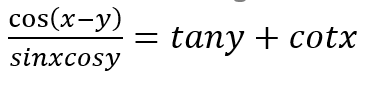 Solved cos(x-y) tany + cotx sinxcosy | Chegg.com