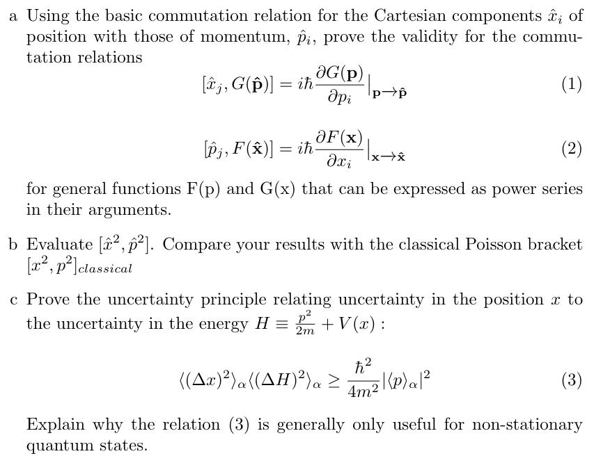 Solved a Using the basic commutation relation for the | Chegg.com