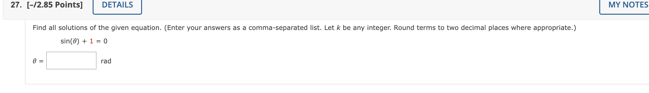 Solved Find all solutions of the given equation. (Enter your | Chegg.com