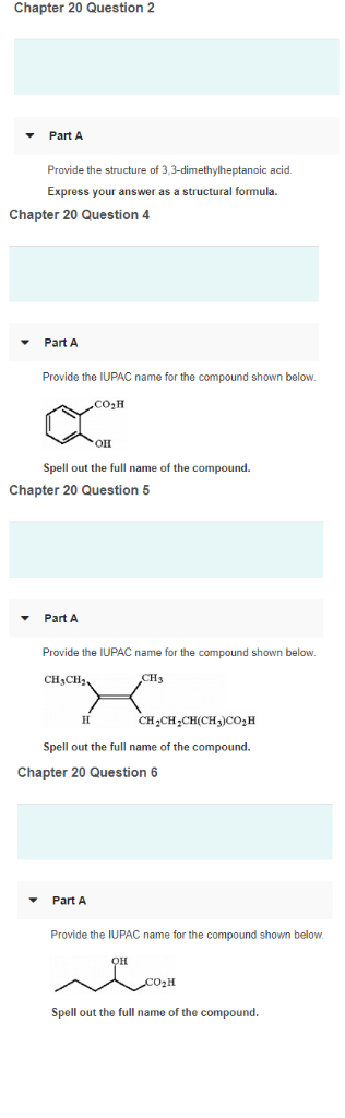 Solved Chapter 20 Question 2 Part A Provide the structure of | Chegg.com