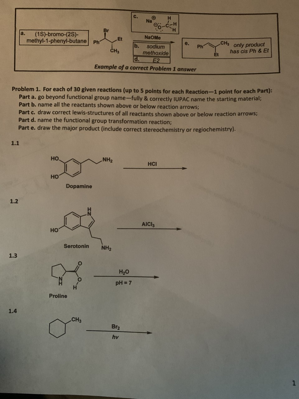 Solved Na Br a. (1S)-bromo-(2S)- methyl-1-phenyl-butane Et | Chegg.com