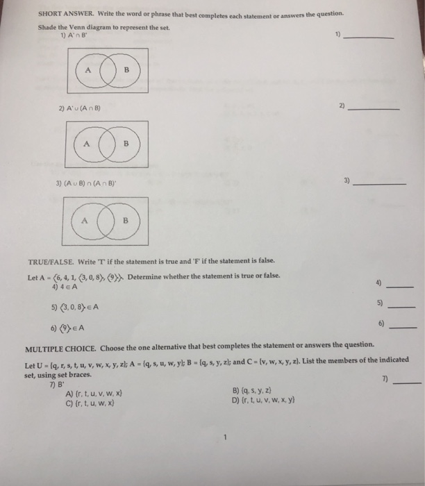 Solved SHORT ANSWER. Write the word or phrase that best | Chegg.com