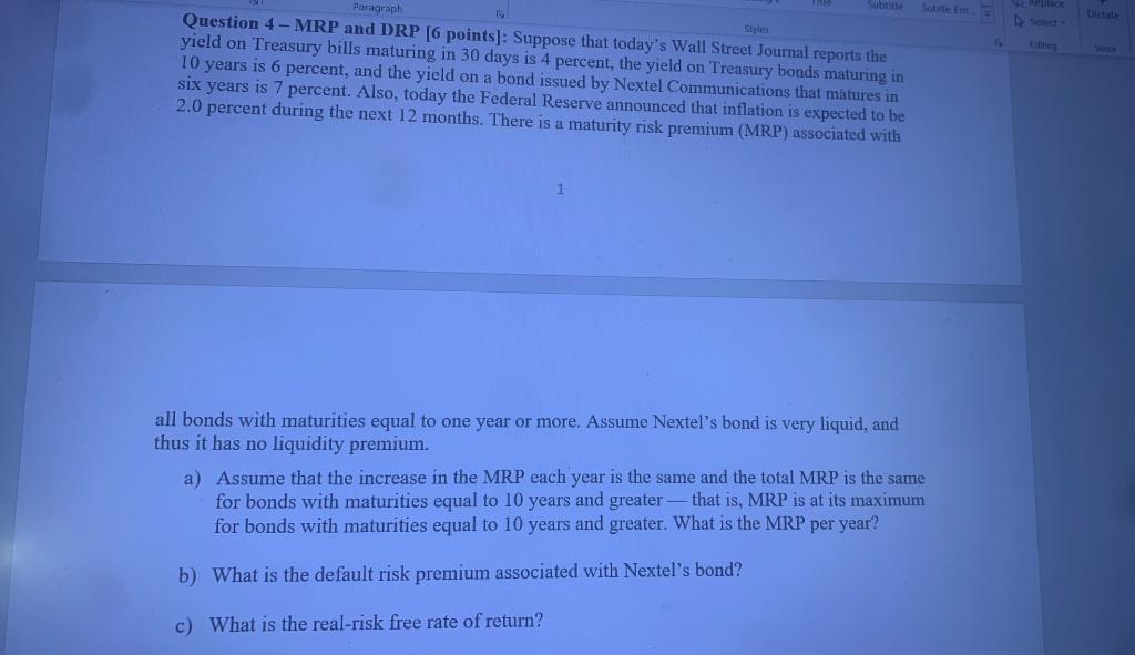 Solved Question 4 - MRP and DRP [6 points]: Suppose that | Chegg.com
