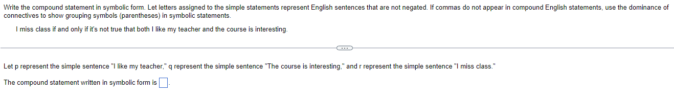 Solved connectives to show grouping symbols (parentheses) in | Chegg.com