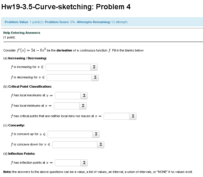 Solved Hw19-3.5-Curve-sketching: Problem 4 Problem Value: 1 | Chegg.com