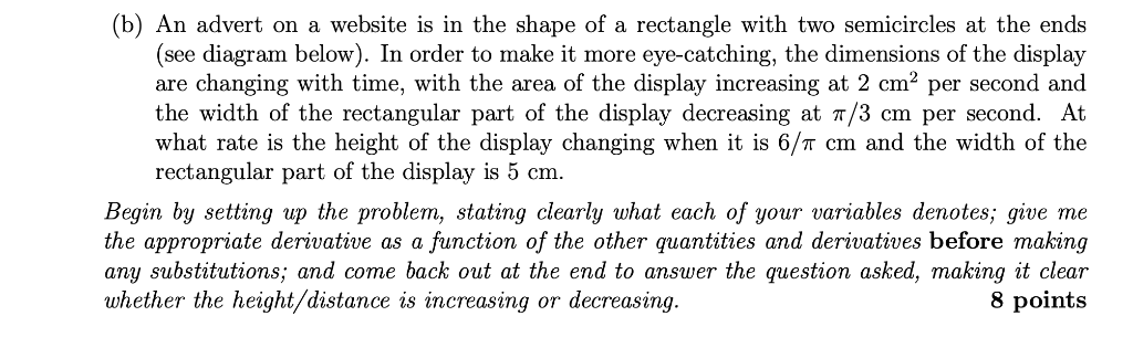 Solved (b) An advert on a website is in the shape of a | Chegg.com