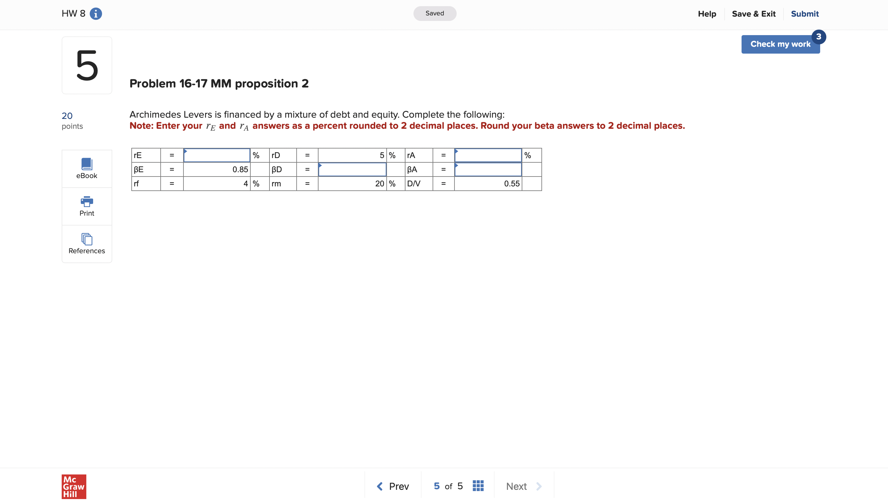 Problem 16-17 MM proposition 2 Archimedes Levers is | Chegg.com