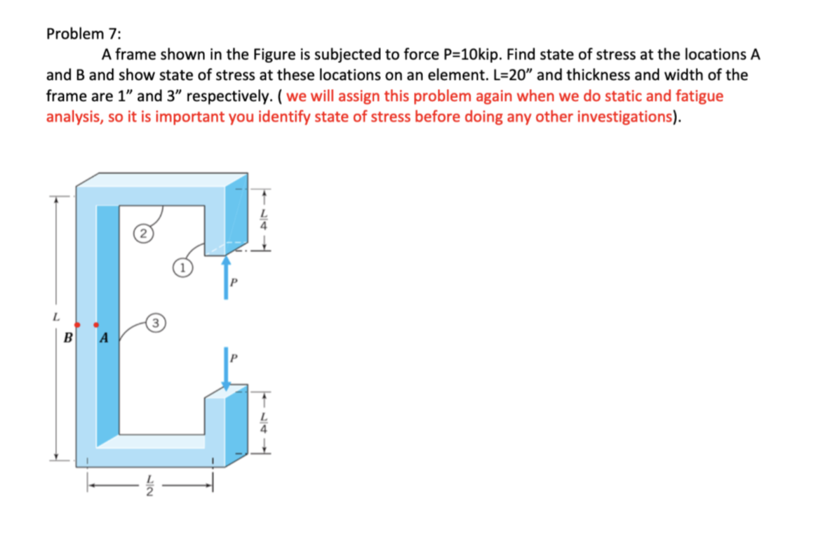 Solved Problem 7: A frame shown in the Figure is subjected | Chegg.com